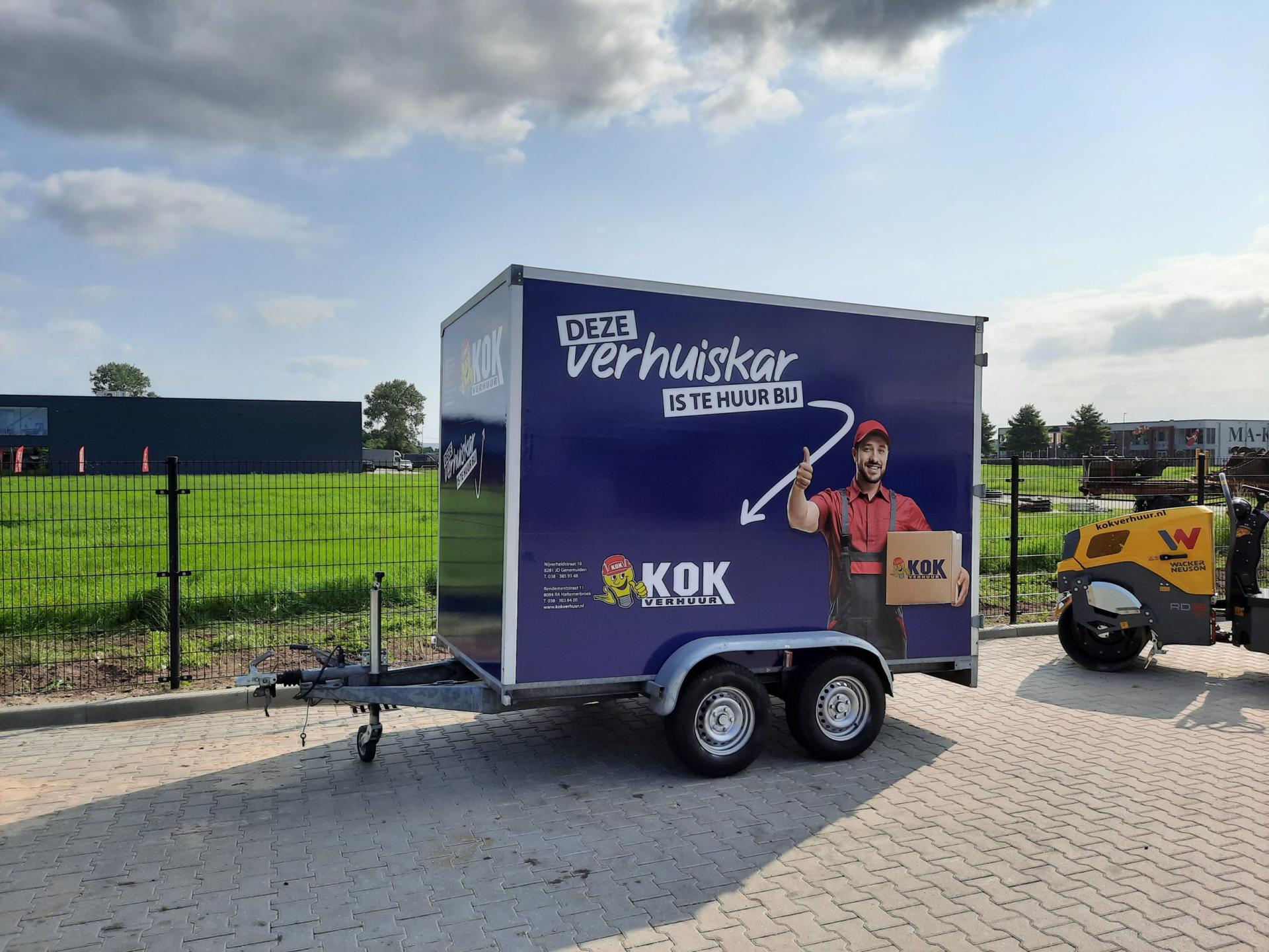 Aanhangwagen enkelas huif