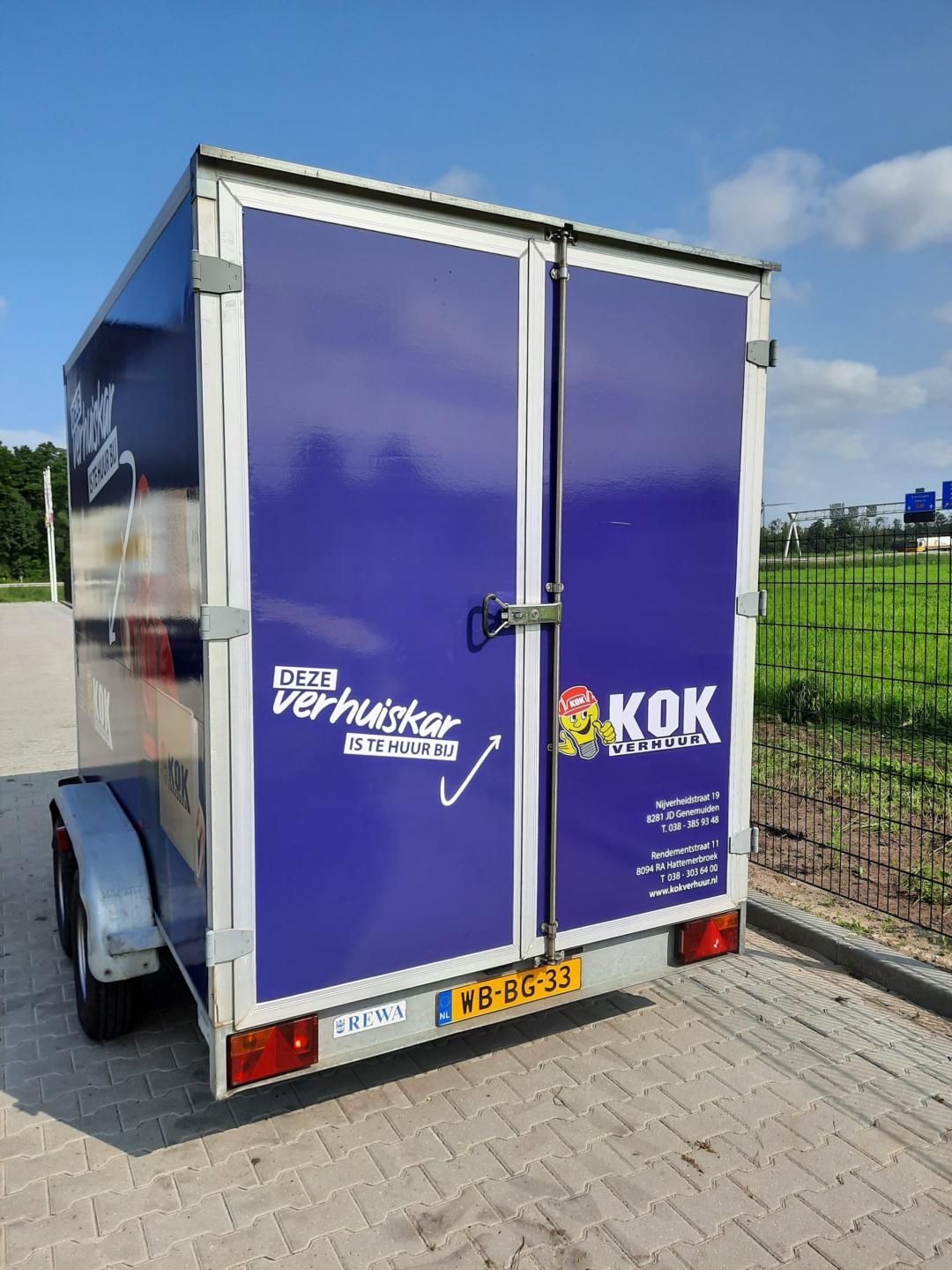 Aanhangwagen enkelas huif